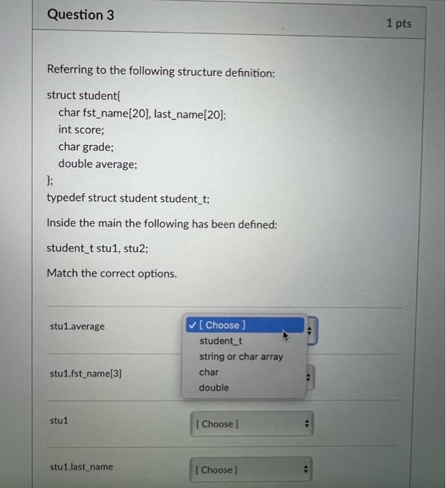 [solved] Referring To The Following Structure Definition