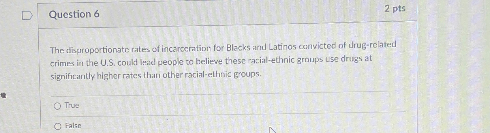 Solved Question 62 ﻿ptsThe disproportionate rates of | Chegg.com
