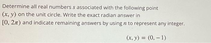 Solved Determine all real numbers s associated with the | Chegg.com