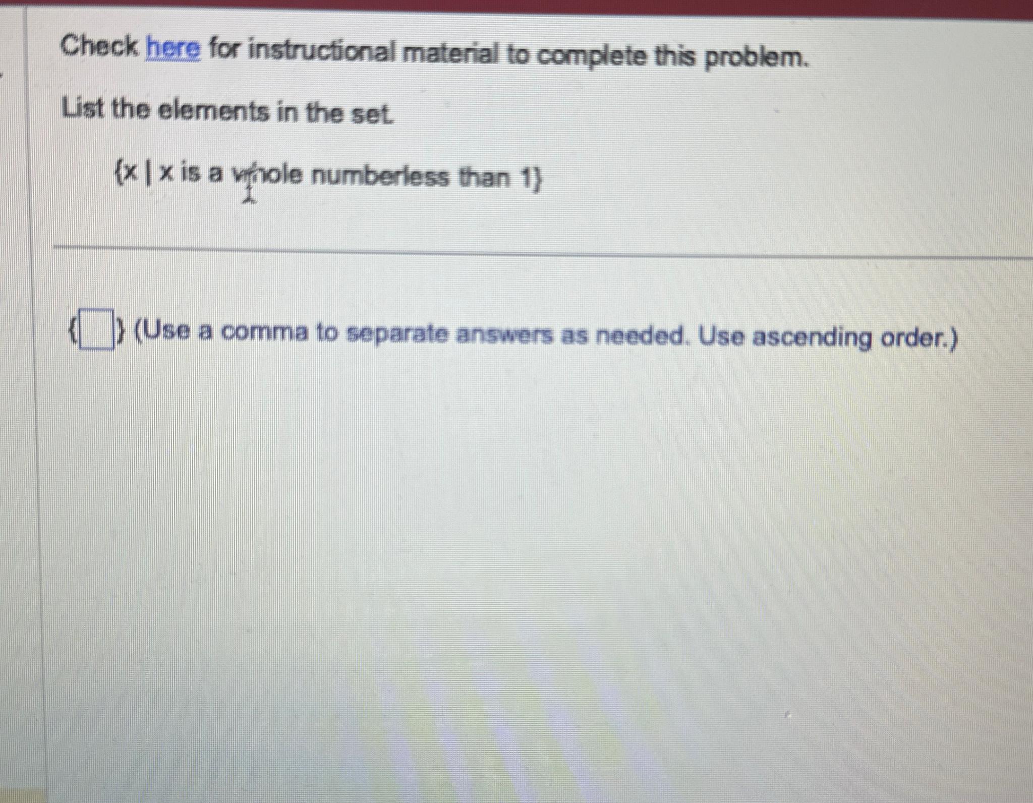 Solved Check here for instructional material to complete | Chegg.com