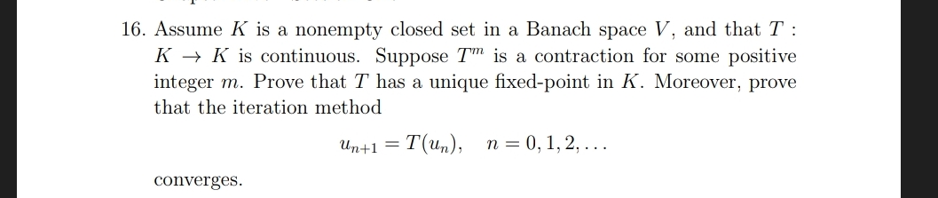 Solved Assume K ﻿is a nonempty closed set in a Banach space | Chegg.com