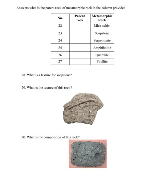 Solved PART 2: ROCK IDENTIFICATION 1. What is rock? 2. How | Chegg.com