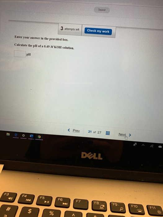 Solved Saved 3 attempts left Check my work Enter your answer | Chegg.com