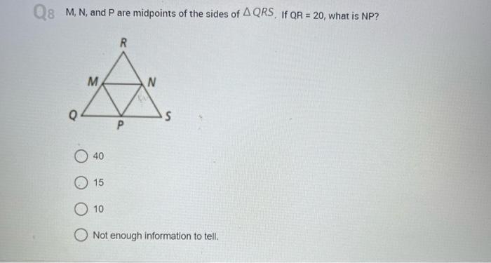 Solved 15.9 5.3 2.65Name a segment that is parallel to the | Chegg.com