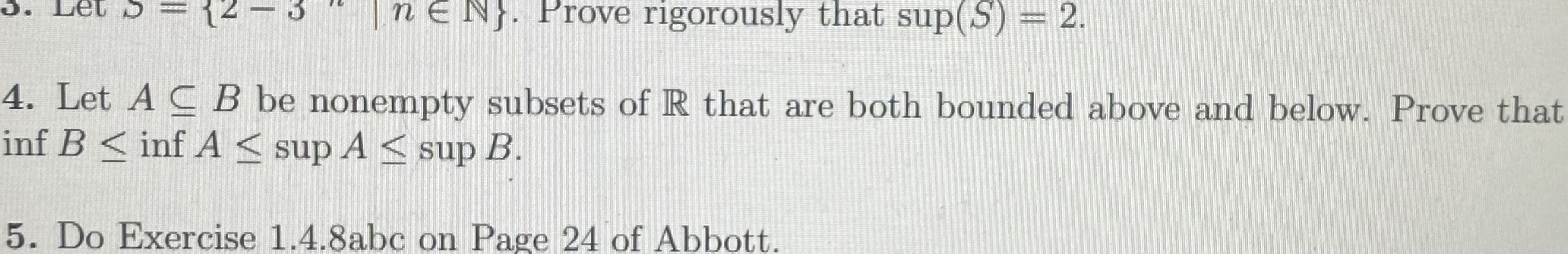 Solved Can somebody help with this? Let AsubeB be nonempty | Chegg.com