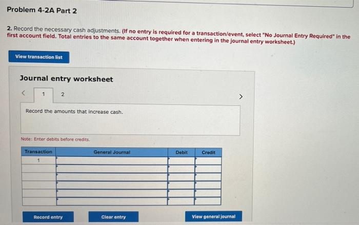 Solved Problem 4-2A Prepare the bank reconciliation and | Chegg.com