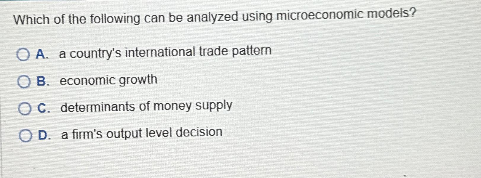 Solved Which of the following can be analyzed using | Chegg.com