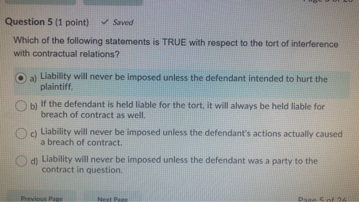 Solved Question 5 (1 point) Saved Which of the following | Chegg.com