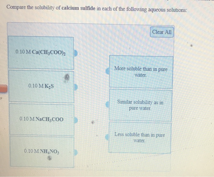 Solved Compare the solubility of lead chloride in each of | Chegg.com