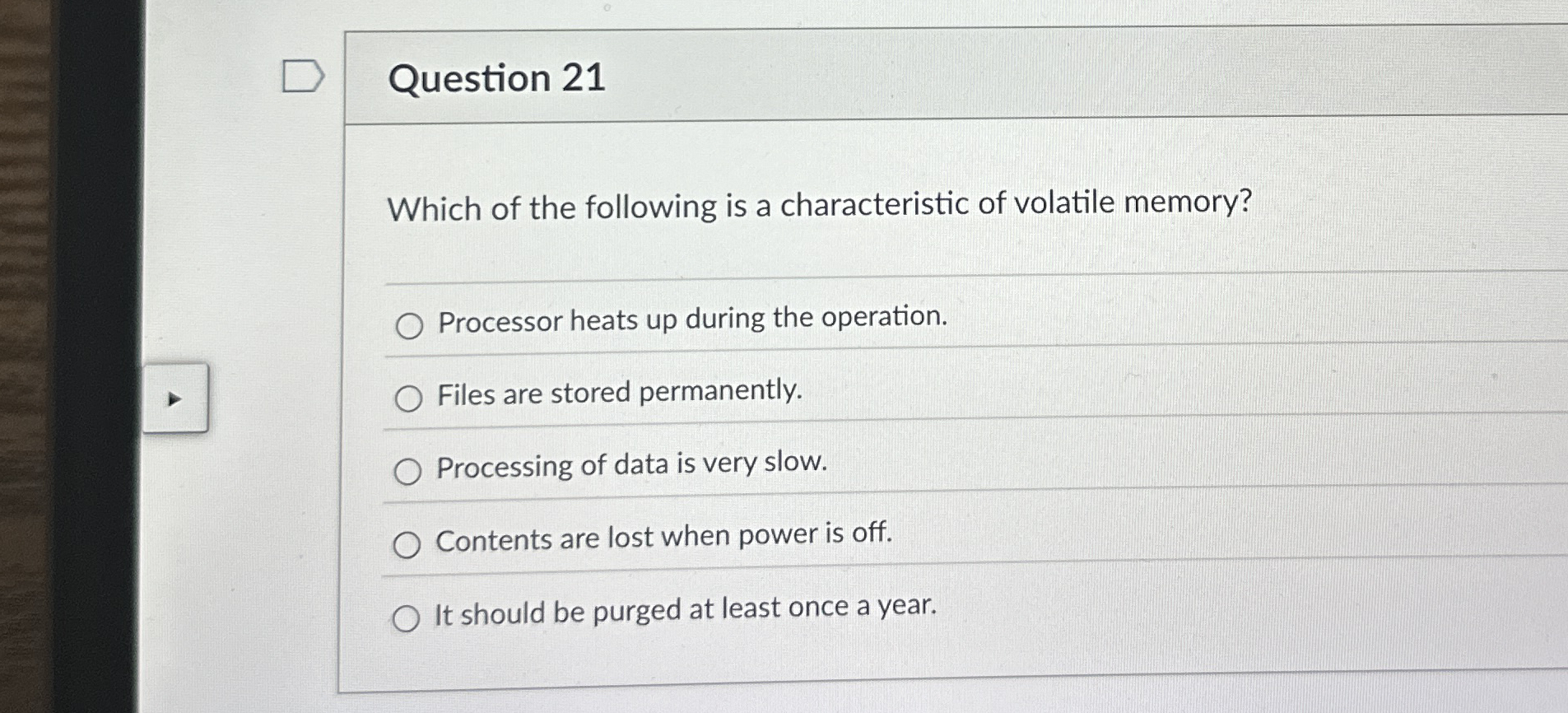 Solved Question 21Which of the following is a characteristic | Chegg.com