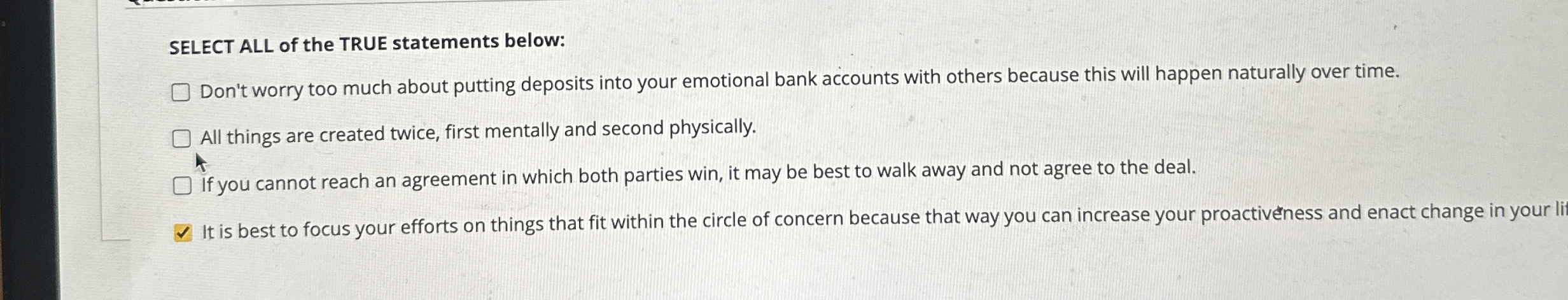 Solved SELECT ALL of the TRUE statements below:Don't worry | Chegg.com