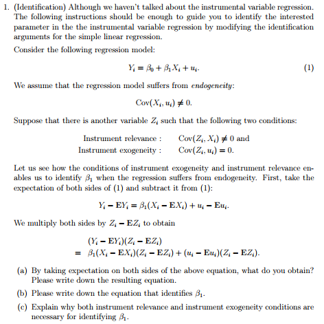 Solved (Identification) ﻿Although we haven't talked about | Chegg.com