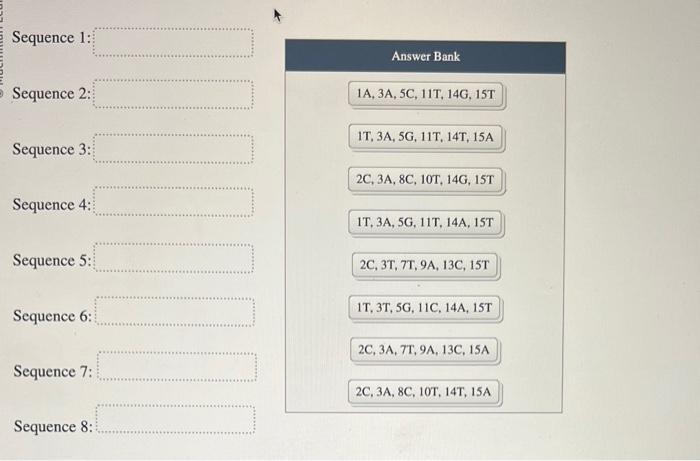 Shown below are eight DNA sequences from different | Chegg.com Shown below are eight DNA sequences from different | Chegg.com