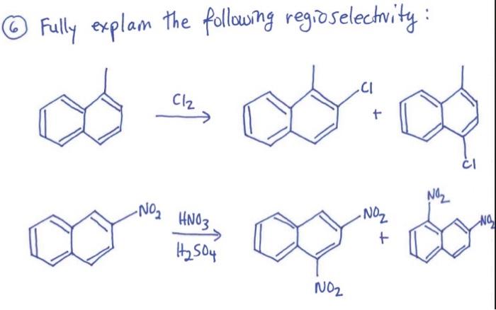 Solved © Fully explam the following regioselectivity: CI dd | Chegg.com
