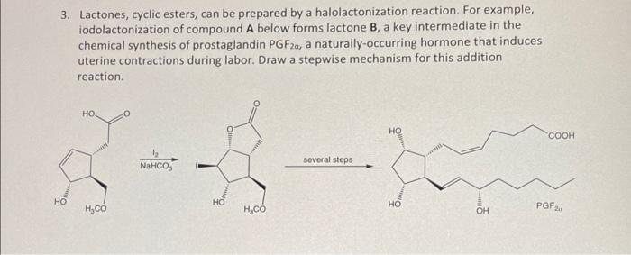 Solved 3. Lactones, cyclic esters, can be prepared by a | Chegg.com
