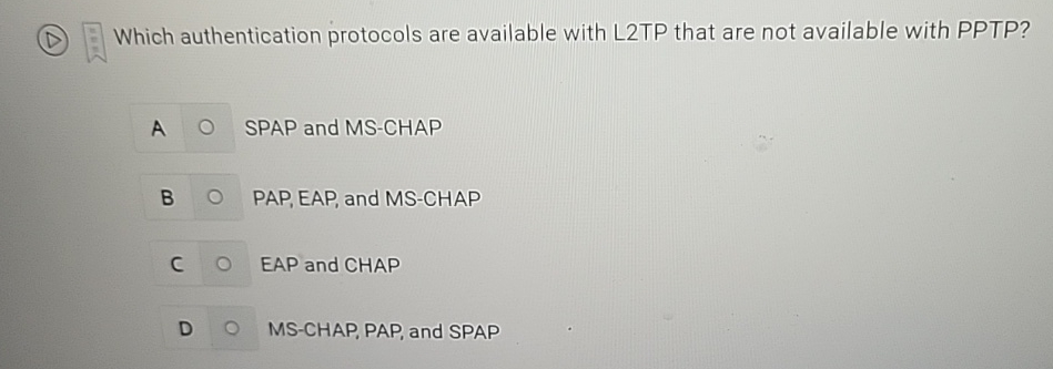 Solved Which authentication protocols are available with | Chegg.com