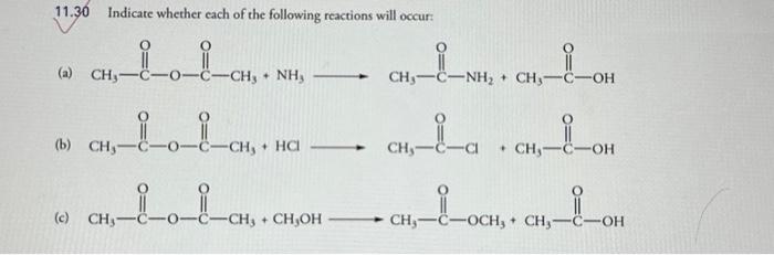 Solved 11.30 Indicate whether each of the following | Chegg.com