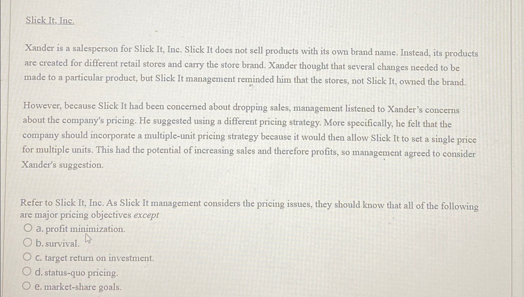 Solved Slick It, ﻿Inc.Xander is a salesperson for Slick It, | Chegg.com