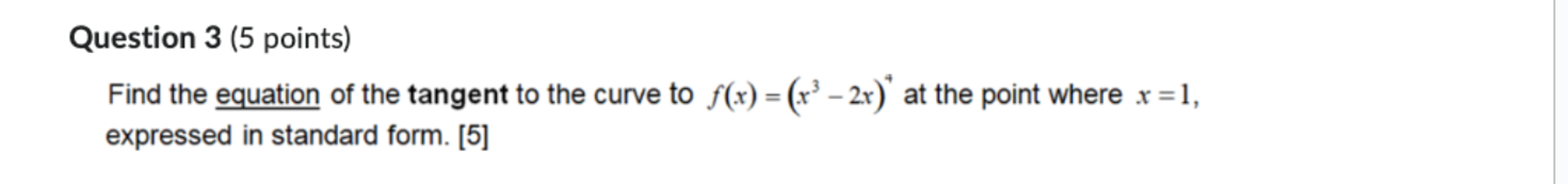 Solved Question 3 (5 ﻿points)Find the equation of the | Chegg.com