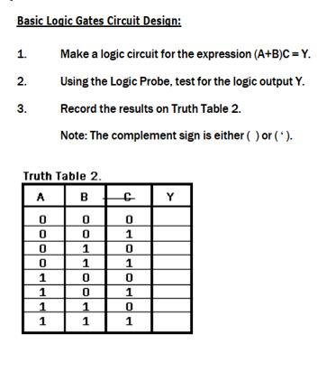 Basic Logic Gates Circuit Design:Make a logic circuit | Chegg.com