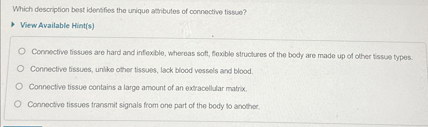 Solved Which description best identifies the unique | Chegg.com