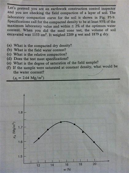Solved Let's pretend you are an earthwork construction | Chegg.com