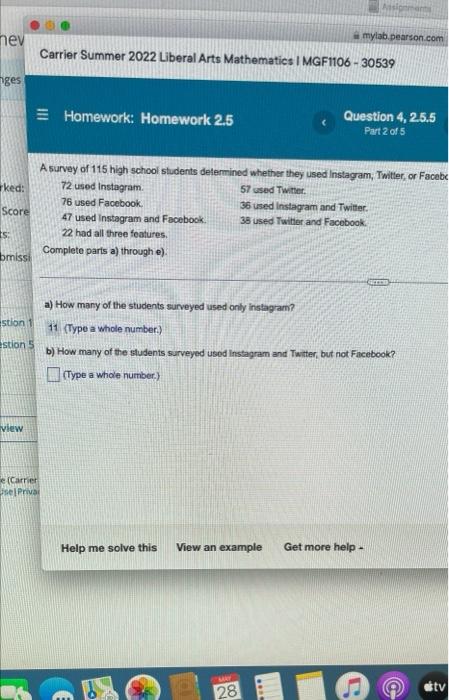 Solved Assignments mylab.pearson.com nev Carrier Summer 2022 | Chegg.com