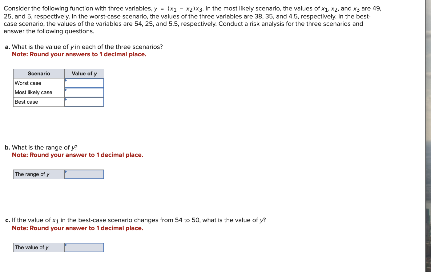 Solved Consider the following function with three variables, | Chegg.com