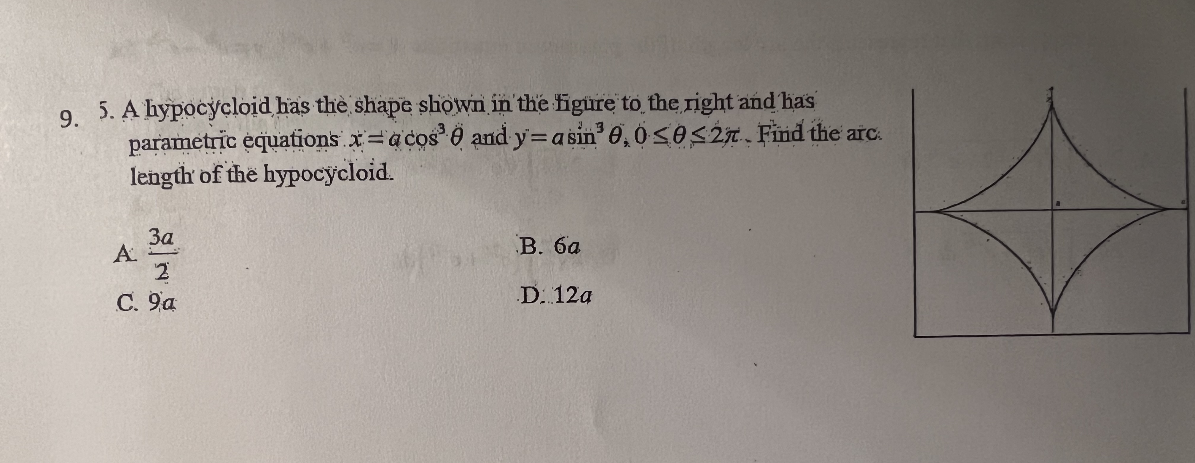 Solved A hypocycloid has the shape shown in the Figure to | Chegg.com
