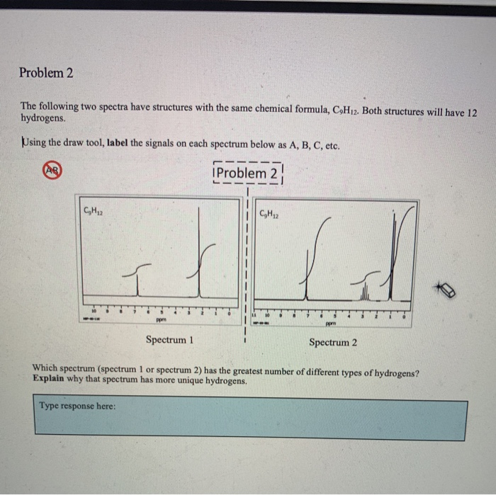 Solved Problem 2 The following two spectra have structures | Chegg.com