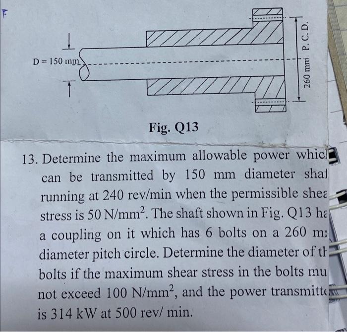 Solved 13. Determine the maximum allowable power whic) can | Chegg.com