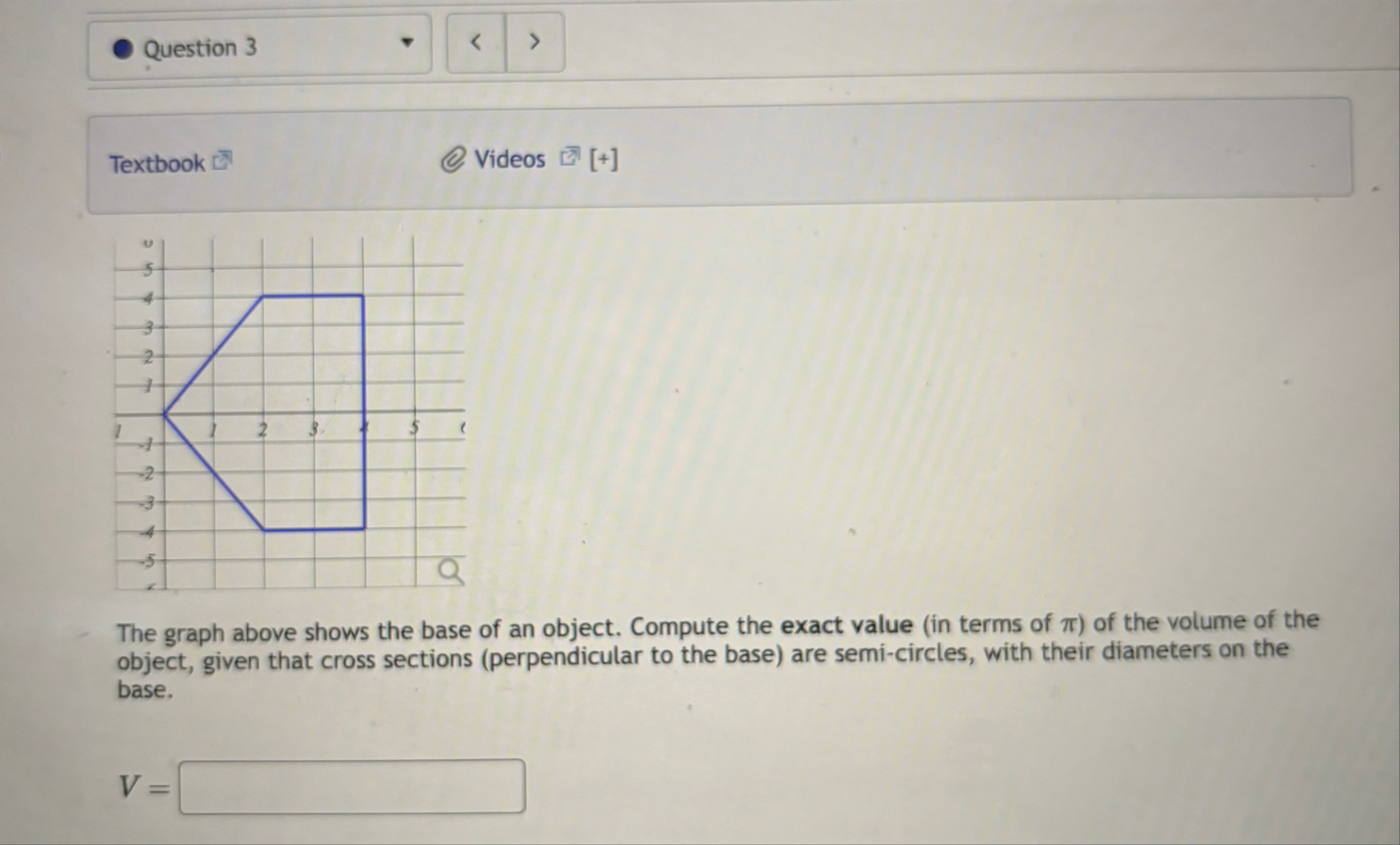 Solved The graph above shows the base of an object. Compute | Chegg.com