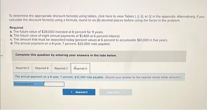 Solved To determine the appropriate discount factor(s) using | Chegg.com