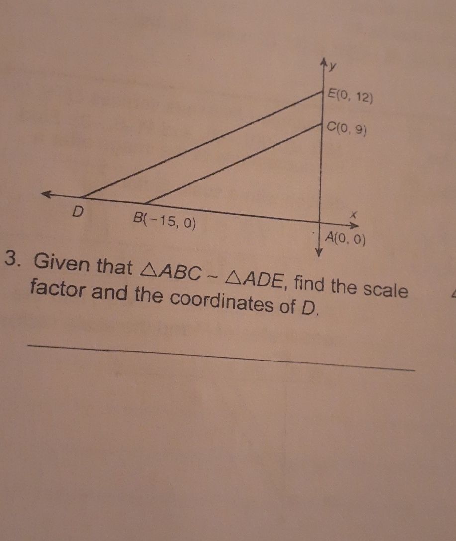 Solved Given that ????ABC∼???ADE, find the scale factor and | Chegg.com