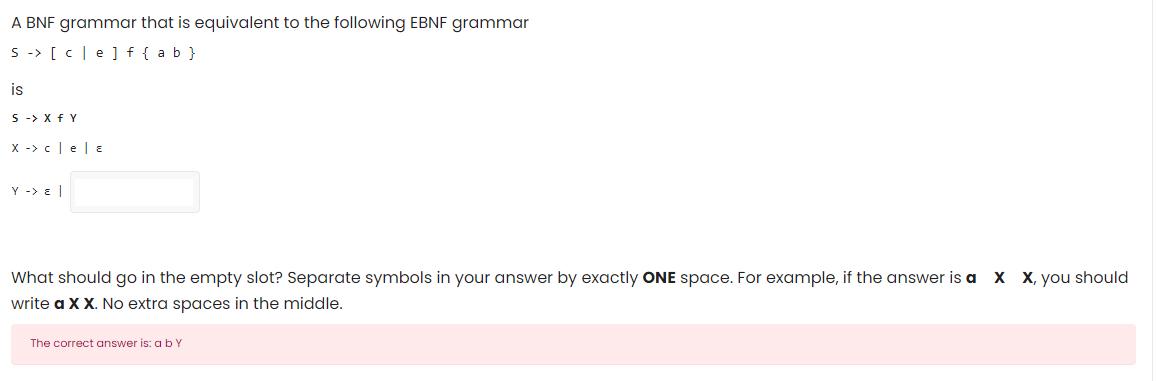 Solved A BNF grammar that is equivalent to the following | Chegg.com