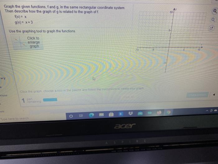 Solved AX 10 Graph the given functions, fand g, in the same | Chegg.com