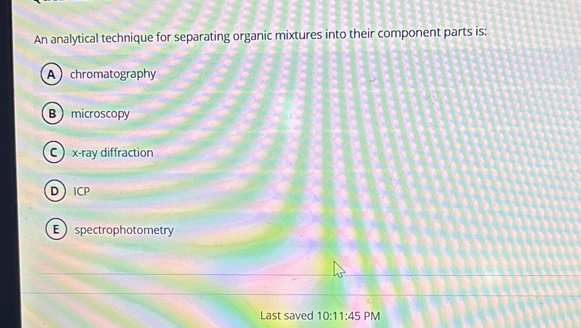 An analytical technique for separating organic | Chegg.com