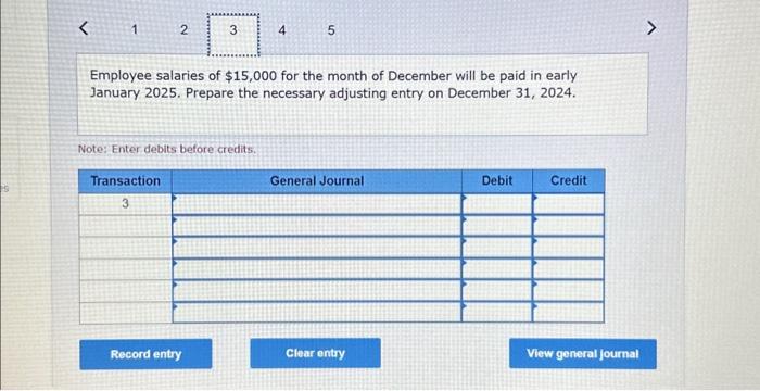 Solved Journal entry worksheet A three-year fire insurance | Chegg.com