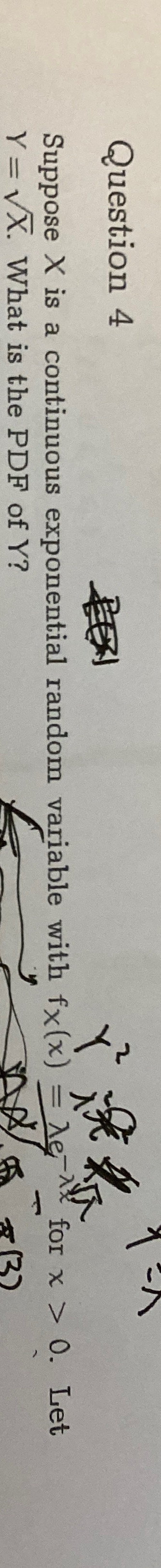 Solved Question 4Suppose x ﻿is a continuous exponential | Chegg.com