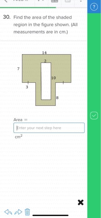 Solved 30. Find the area of the shaded region in the figure | Chegg.com