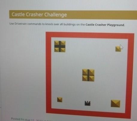 Castle Crasher ChallengeUxe Drivetrain commands to | Chegg.com