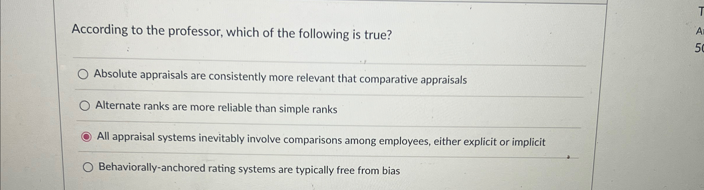 Solved According to the professor, which of the following is | Chegg.com