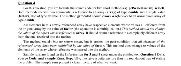 Solved Question 4 For this question, you are to write the | Chegg.com