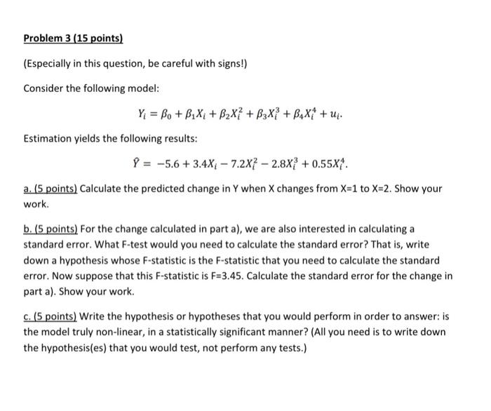 Solved Problem 3 (15 points) (Especially in this question, | Chegg.com