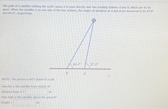 Solved The path of a satellite orbiting the earth causes it | Chegg.com