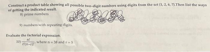 Solved Construct a product table showing all possible | Chegg.com