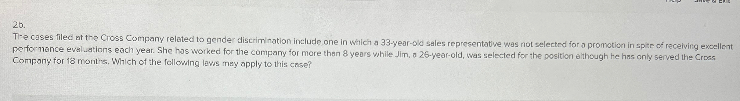 Solved 2b.The cases filed at the Cross Company related to | Chegg.com