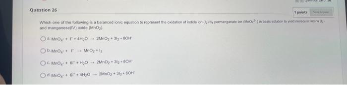 Solved and manganese(M) oxide (MnO) a | Chegg.com