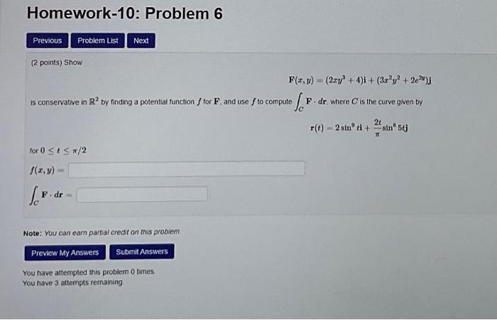 Solved Homework-10: Problem 6 + Previous Problem List Next | Chegg.com