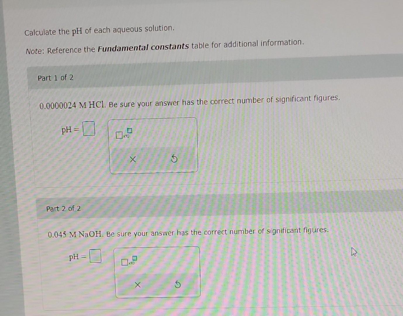 Solved Note: Reference the Fundamental constants table for | Chegg.com